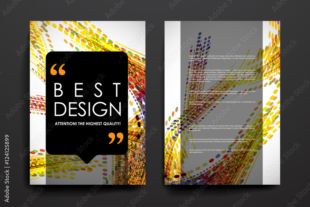Set of brochure, poster design templates in abstract background style ...