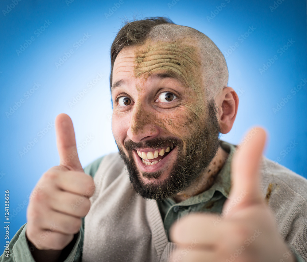 Conceptual two sides face portait photo of a man Stock-Foto | Adobe Stock