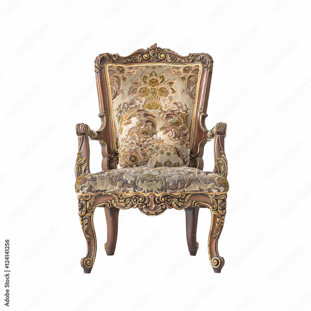 classic chair style isolated on white Stock Photo | Adobe Stock