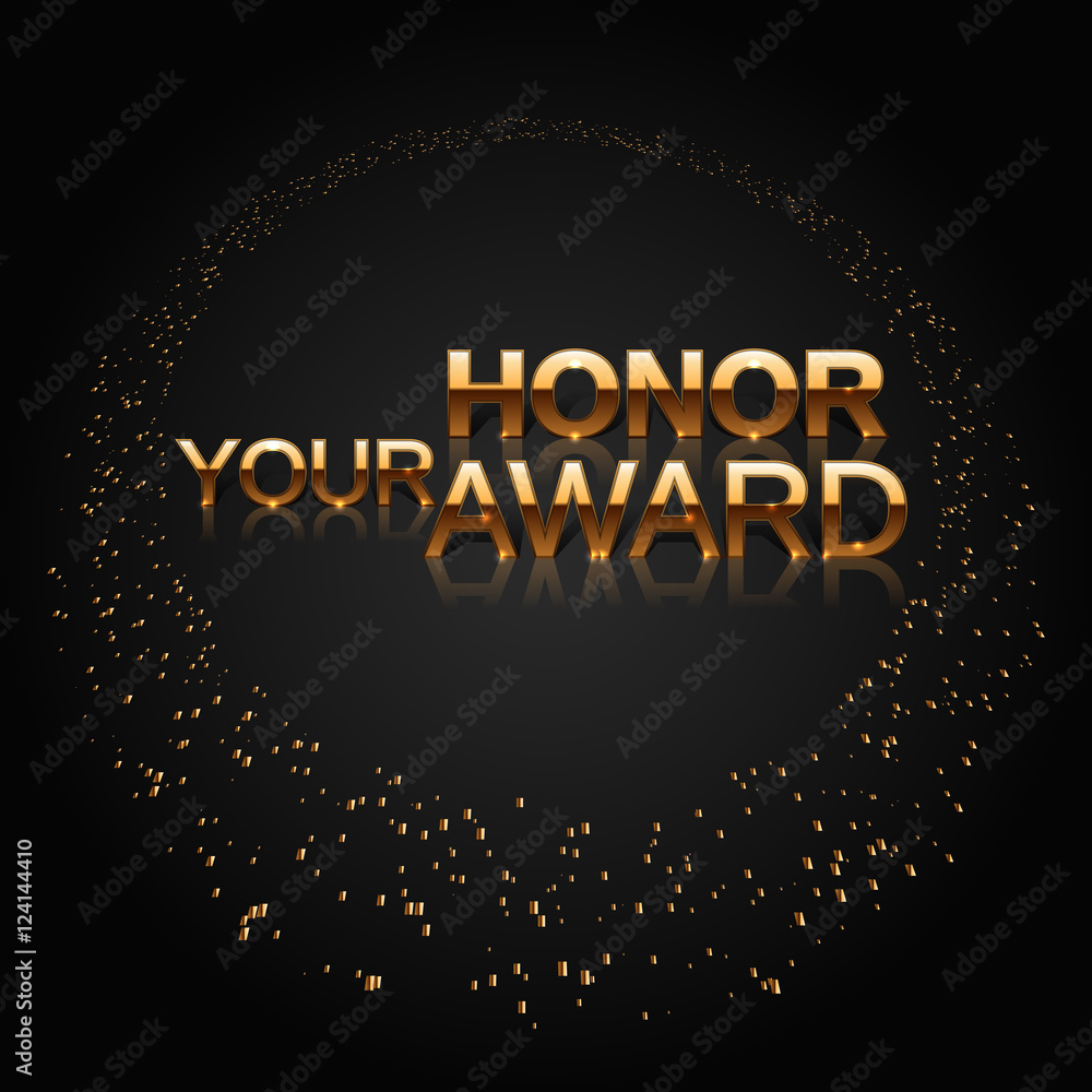 Art Deco style. Luxury characters. Your Honor Award. Celebration ...