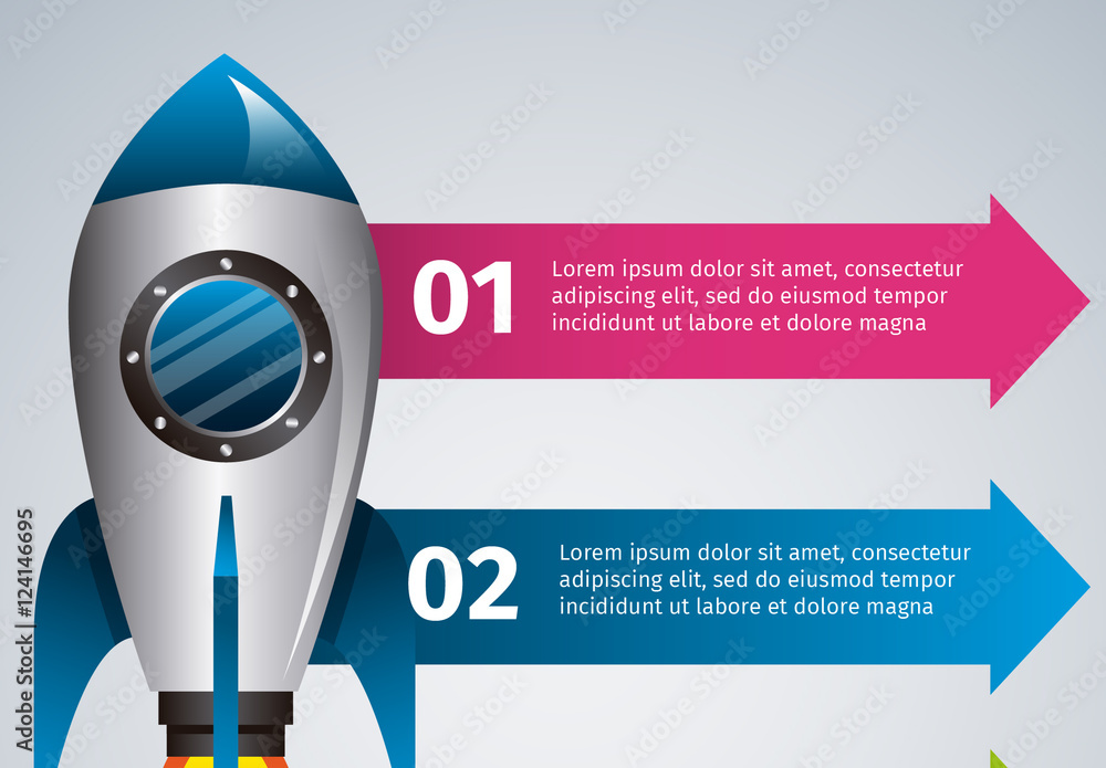 Rocket Launch Business Startup Infographic Template Stock Template ...
