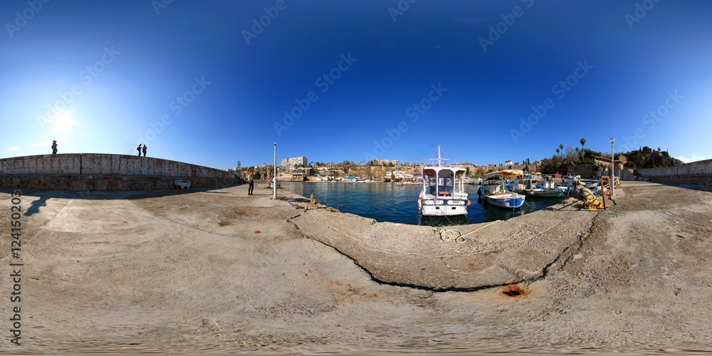 360 degree spherical panorama from Turkey, Antalya (historical Center ...