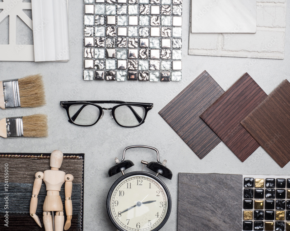 samples of material concept interior design Stock Photo | Adobe Stock