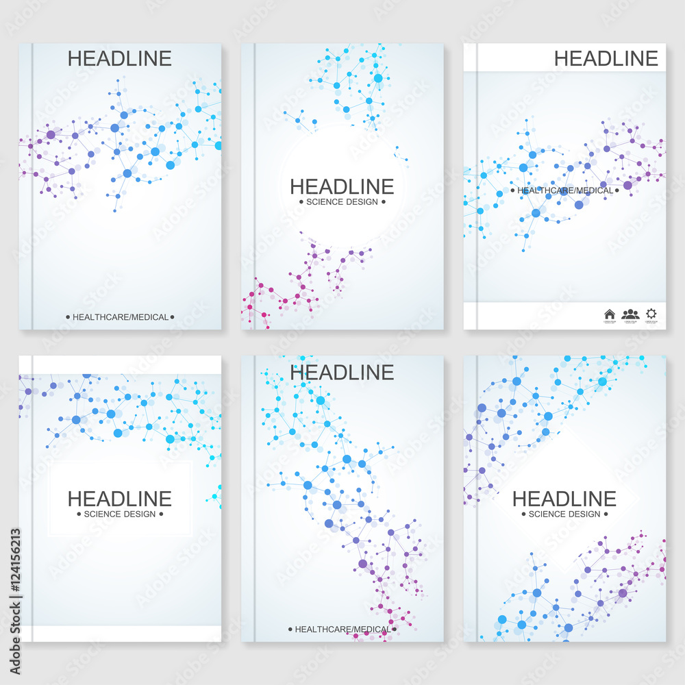 Science vector background. Modern vector templates for brochure, flyer ...