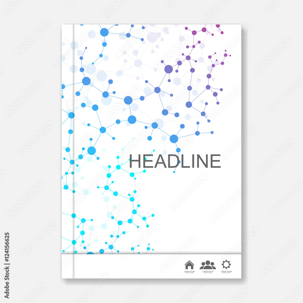 Science vector background. Modern vector templates for brochure, flyer ...