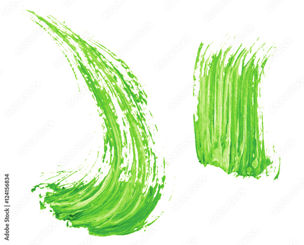 stroke bright green paint isolated on white Stock Photo | Adobe Stock