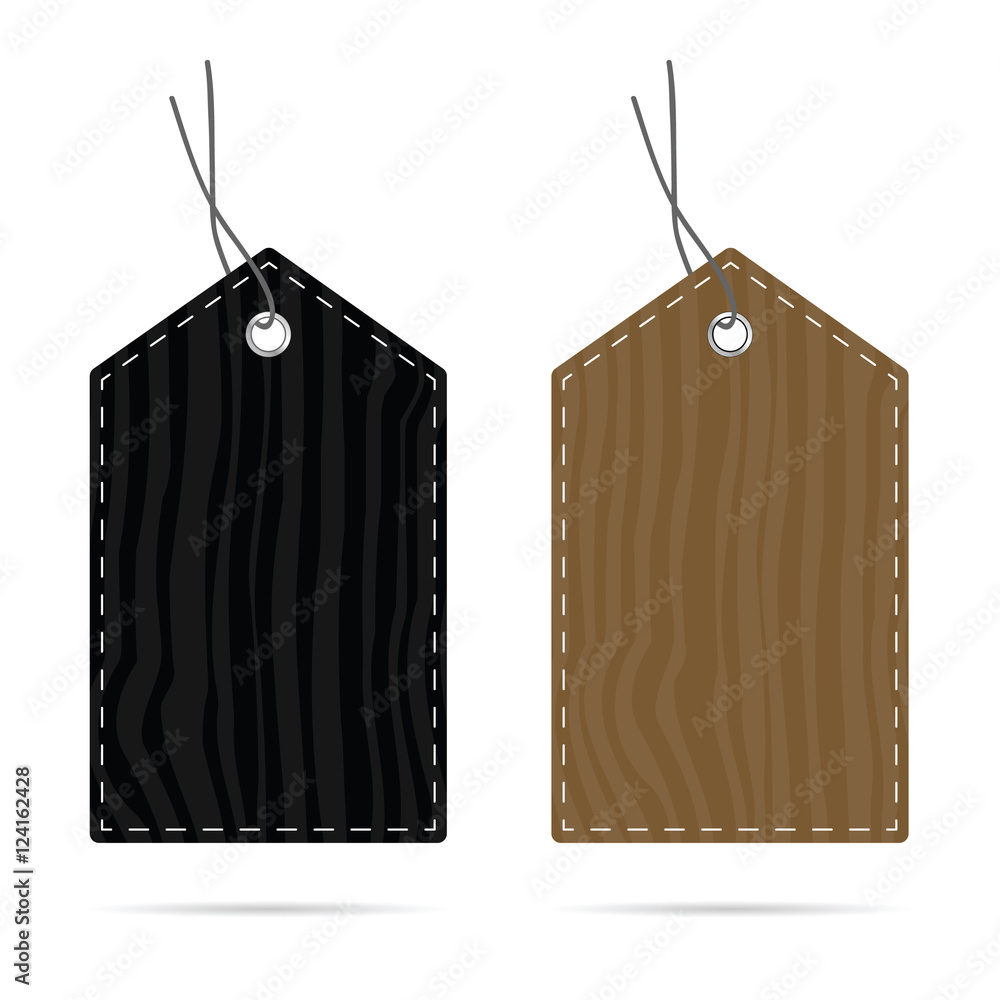 tag wood texture design color illustration set two Stock Vector | Adobe ...