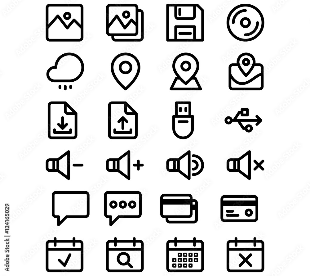 Vector Icon Set Stock-Vektorgrafik | Adobe Stock