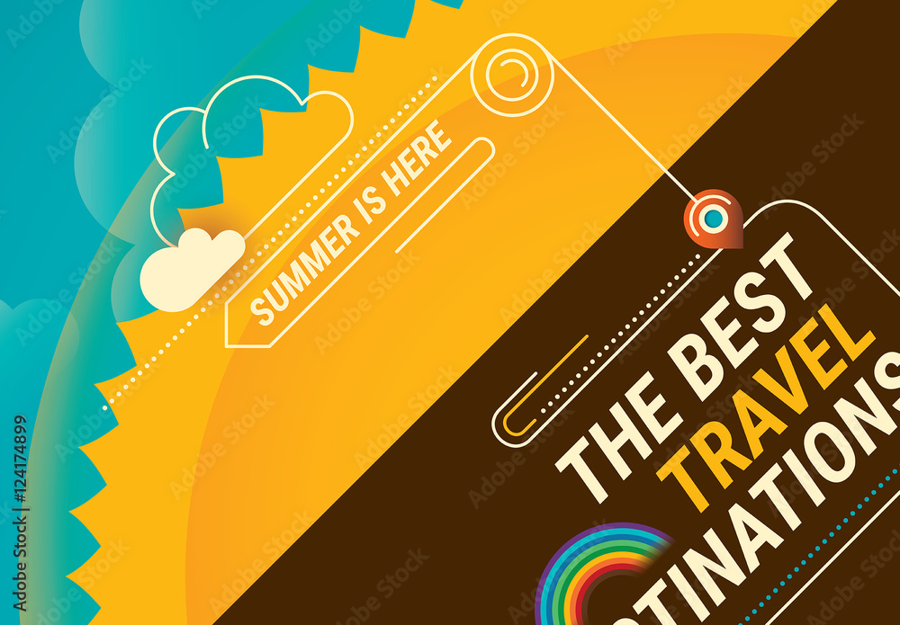 Traveling Posters Set Stock Template | Adobe Stock