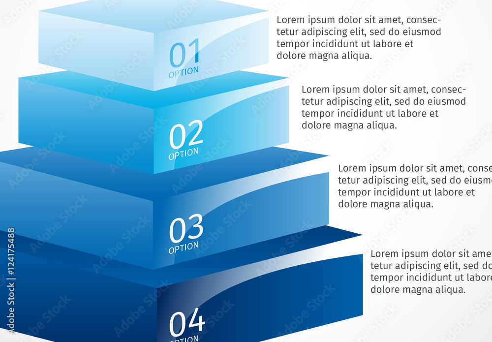 Blue Gradient Pyramid Infographic Diagram Template Stock Template ...