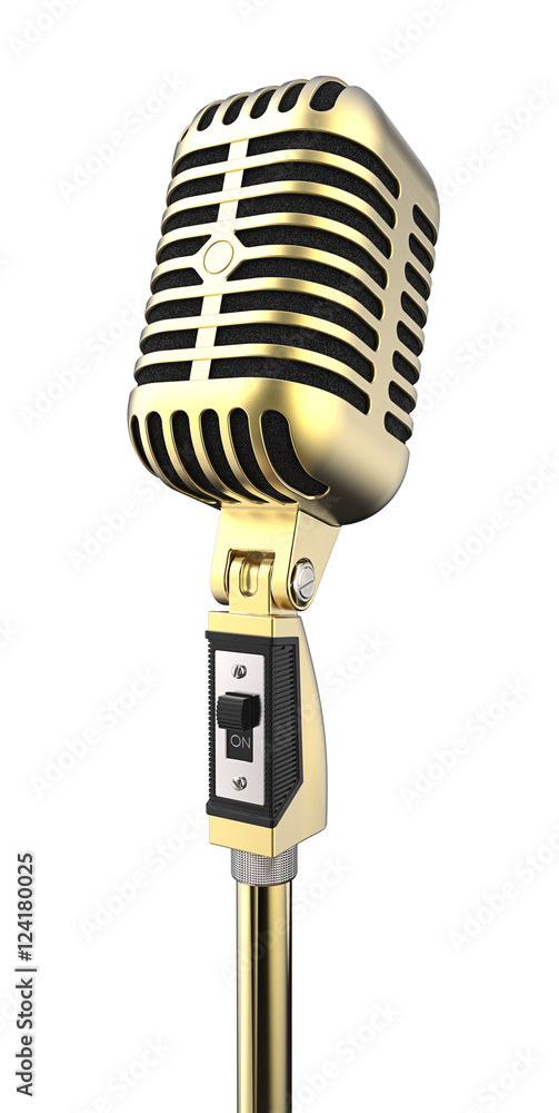 Gold Microphone Stand