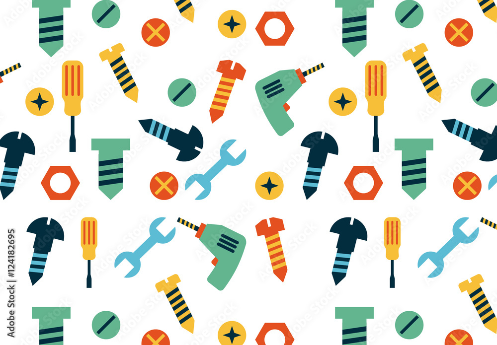 Tool and Hardware Pattern Stock Template | Adobe Stock