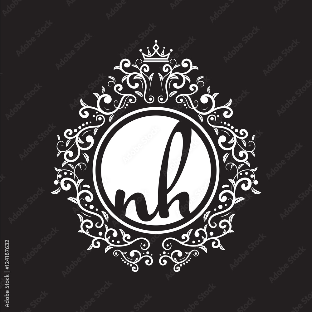 vintage circle initial logo Stock Vector | Adobe Stock
