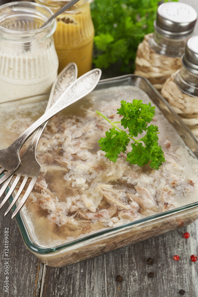 Homemade jelly meat Stock Photo | Adobe Stock
