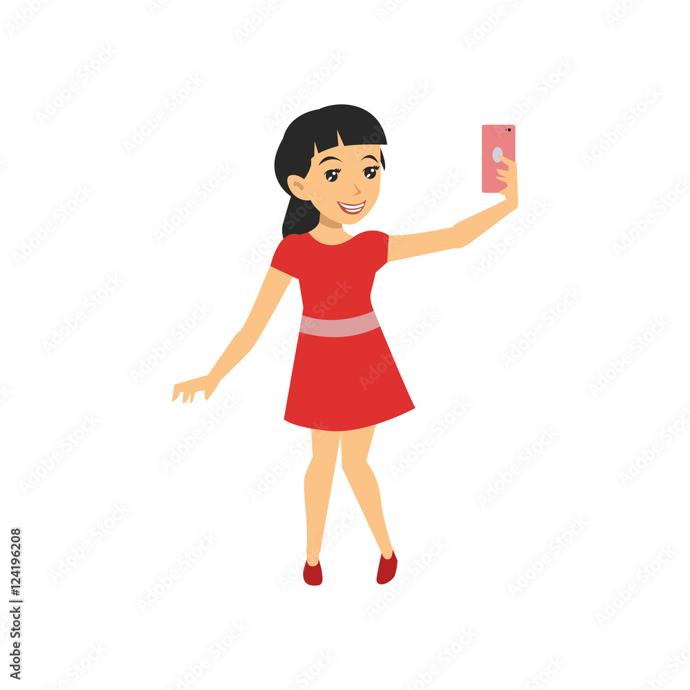 Selfie People Cartoon Stock Vector | Adobe Stock