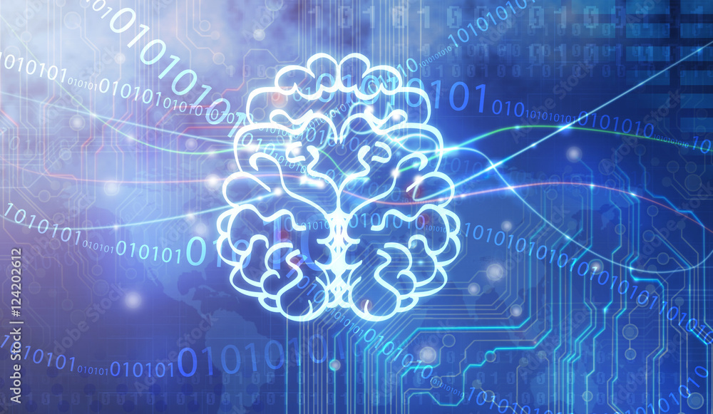 the concept of thinking.background with brain. Stock-Illustration ...