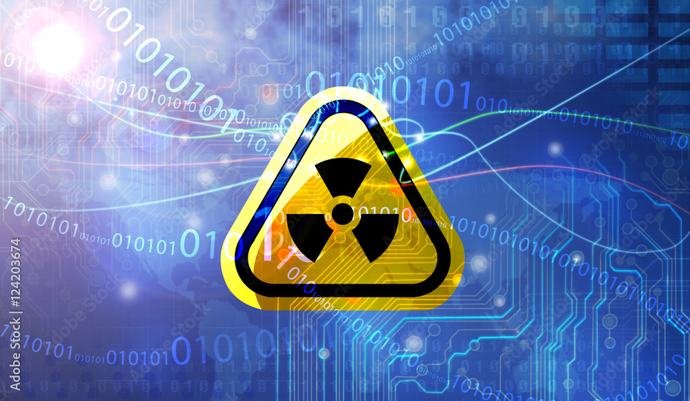 nuclear danger warning background Stock Illustration | Adobe Stock