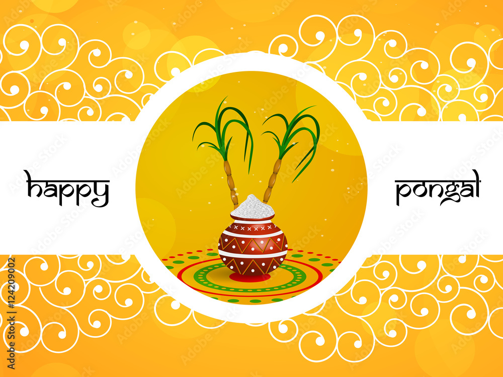 Pongal background Stock Vector | Adobe Stock