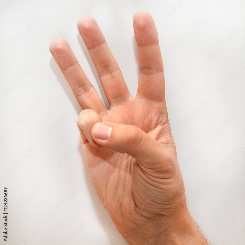 Number six in the American Sign Language (ASL) Stock Photo | Adobe Stock