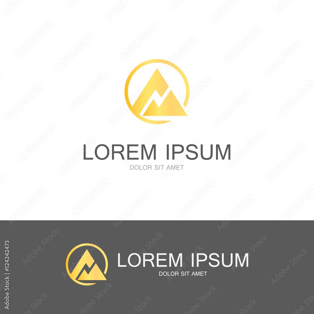 triangle business company logo Stock Vector | Adobe Stock