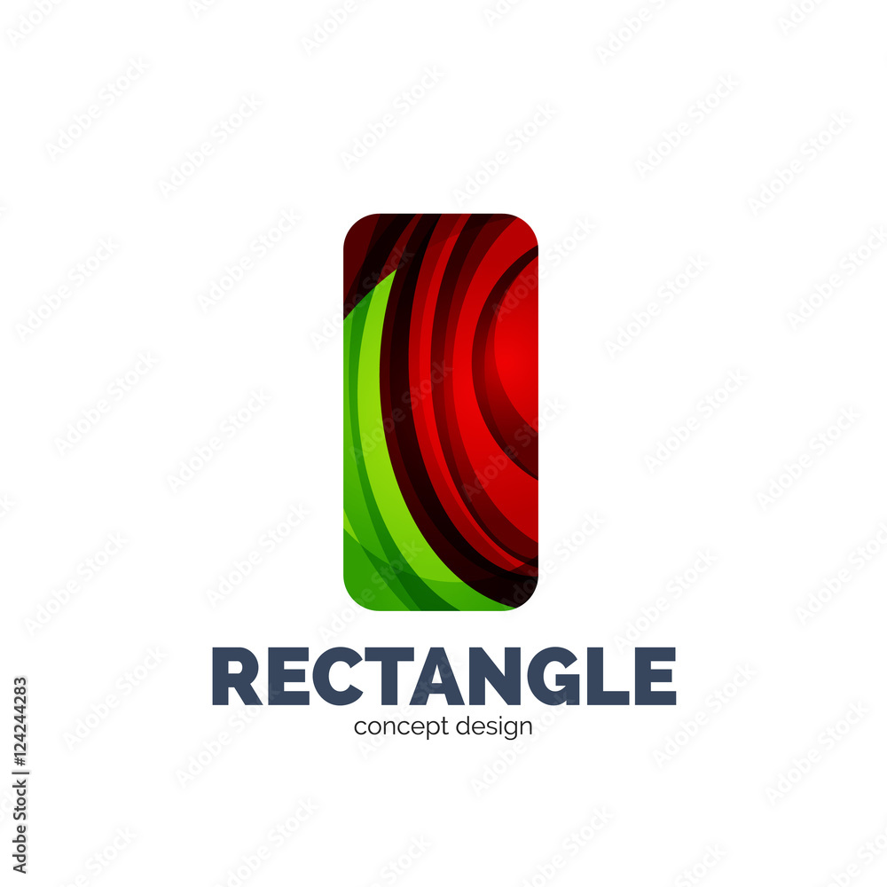 Vector rectangle logo Stock Vector | Adobe Stock
