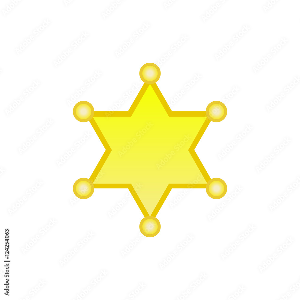 Sheriff star icon vector Stock Vector | Adobe Stock