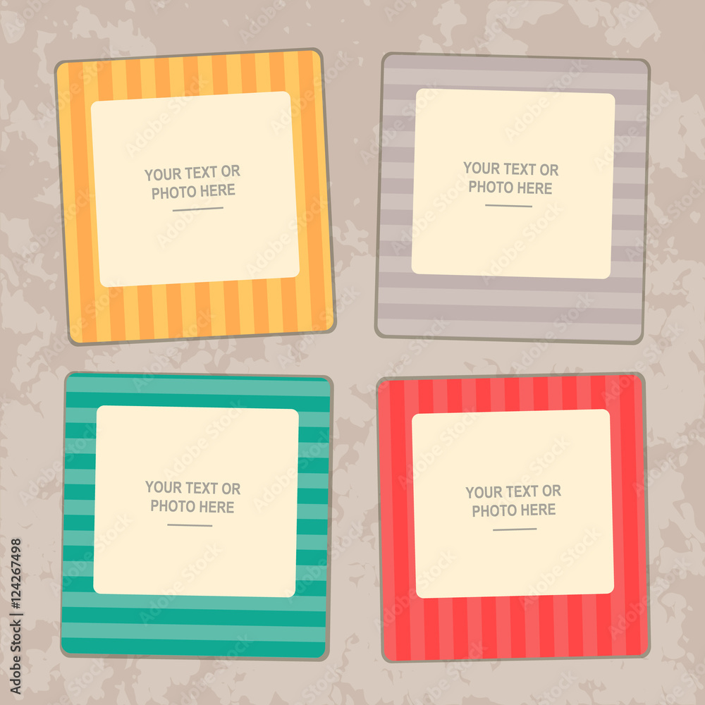 Collage photo frame. Album template for kids, family or memories ...