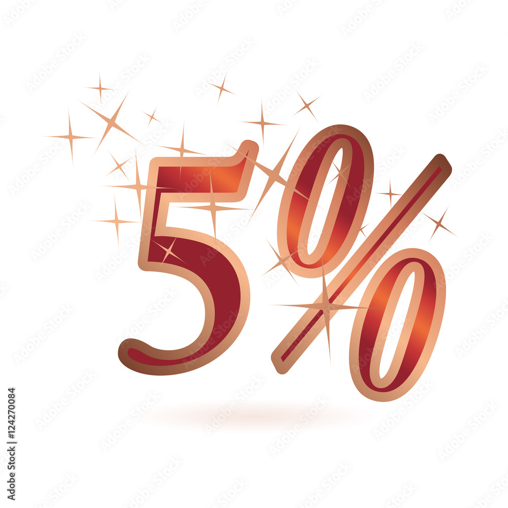 5% Stock-Vektorgrafik | Adobe Stock