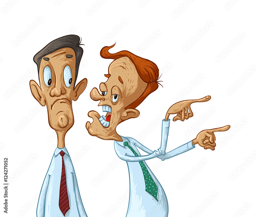 Two business men gossip, vector cartoon illustration Stock Vector ...