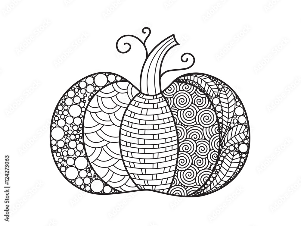 PUMPKIN Doodle Stock Vector | Adobe Stock