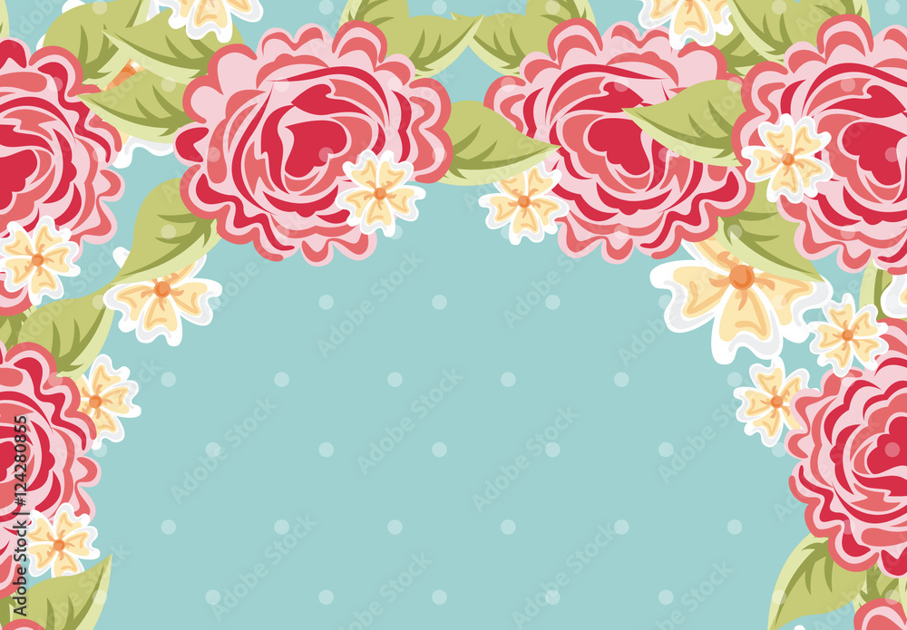 Pink And Green Polka Dot Border