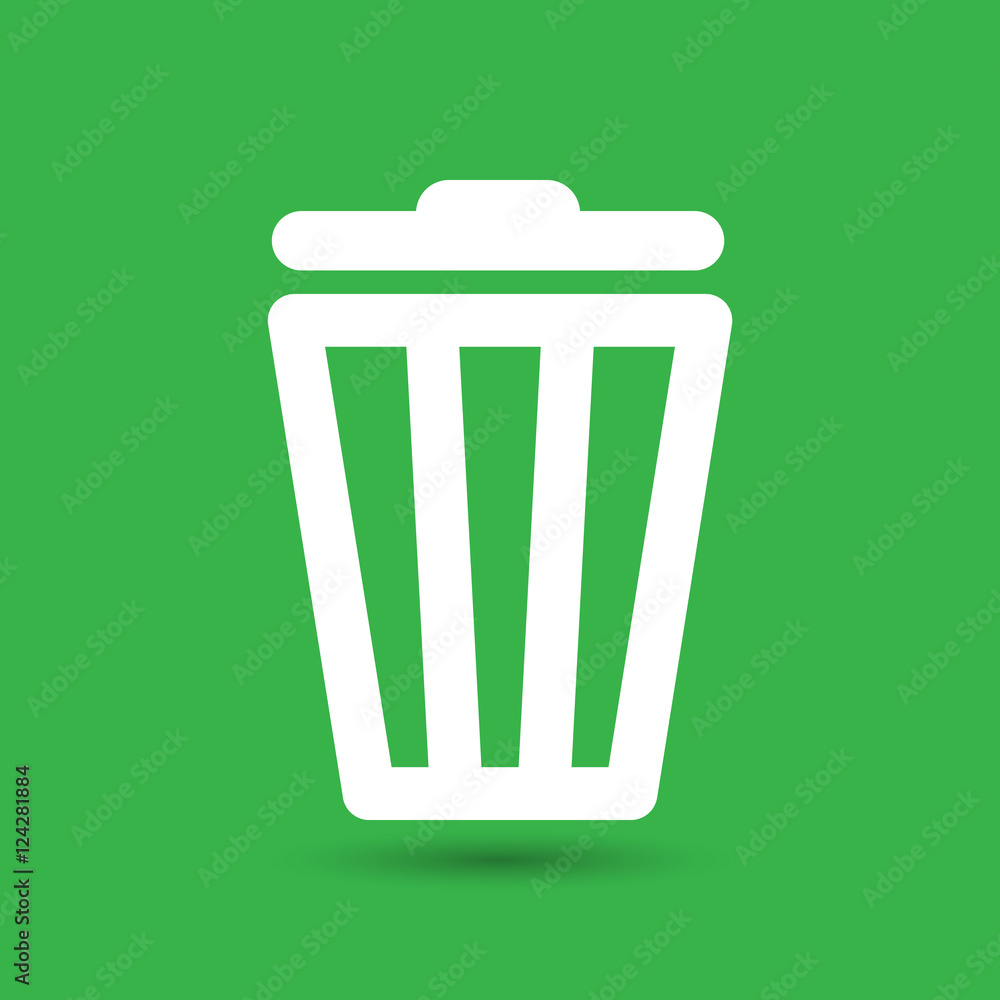 Green Trash Bin Icon