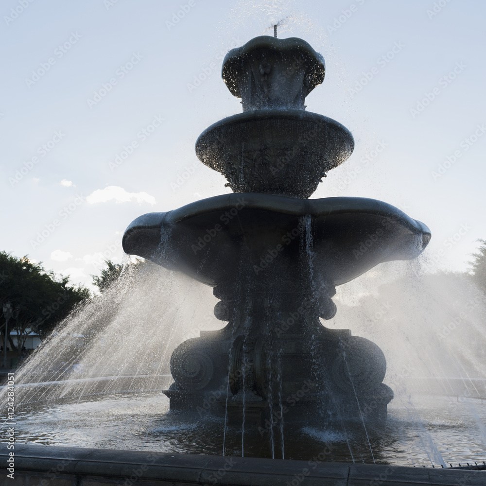 Water Spraying From A Fountain