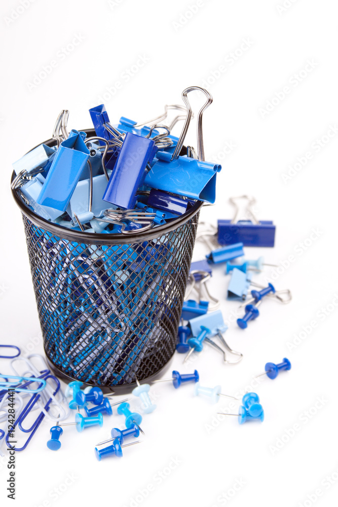 Paper Clips, Binder Clips and Pushpins – Blue paper clips, pushpins ...