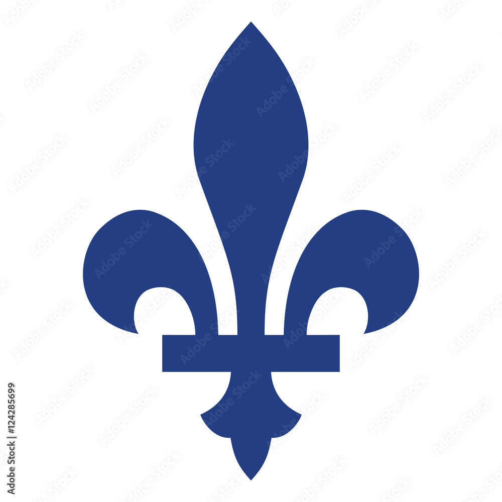 Fleur-de-lis (blue on white) Stock Illustration | Adobe Stock