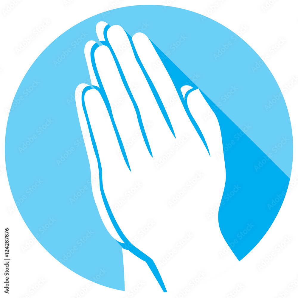 praying hands flat icon Stock Vector | Adobe Stock