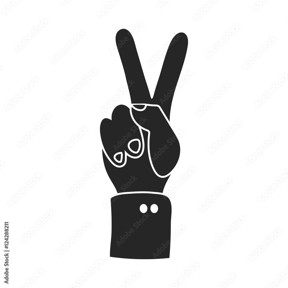 Peace icon in black style isolated on white background. Patriot day ...