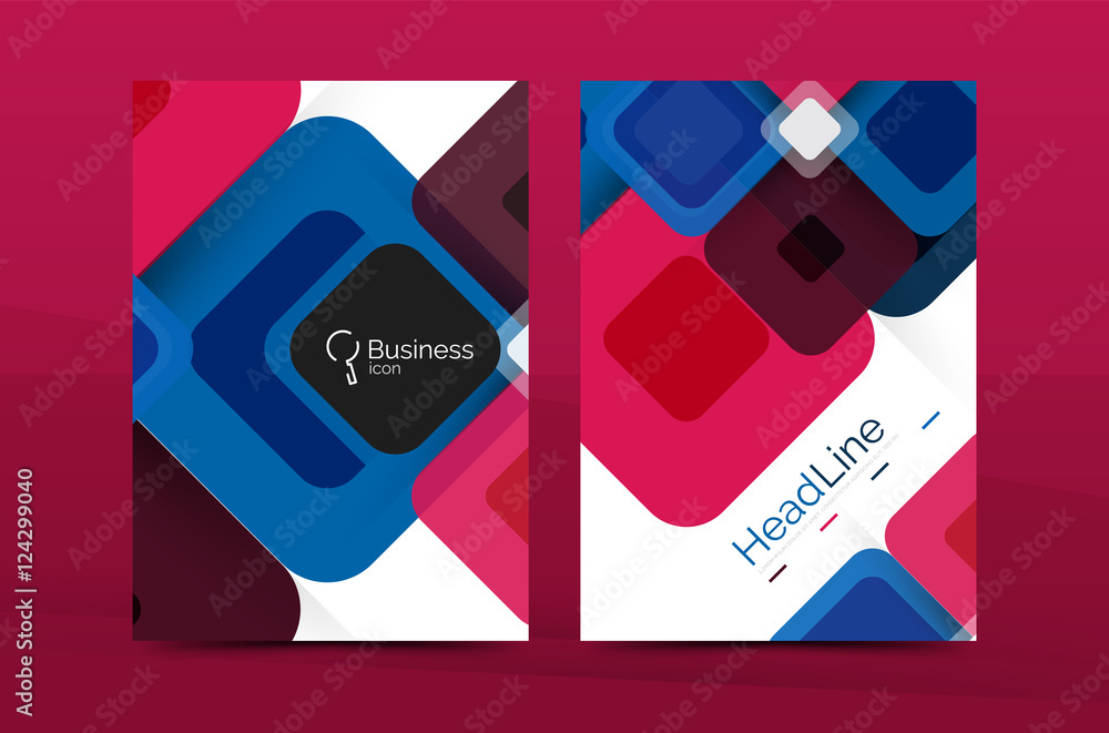 Geometric abstract background, business company annual report template ...