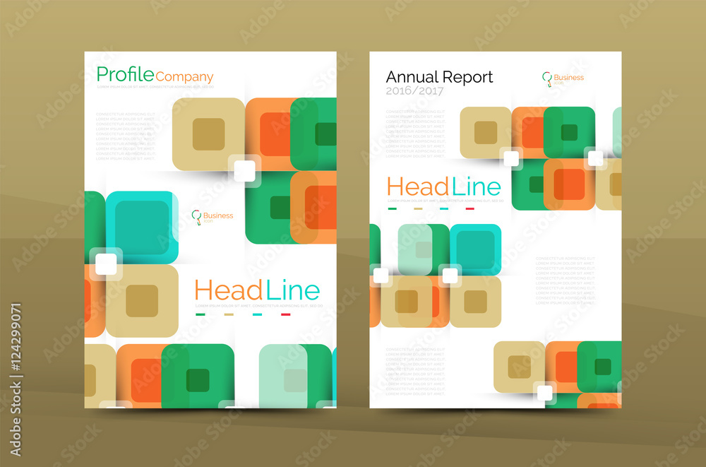 Geometric abstract background, business company annual report template ...