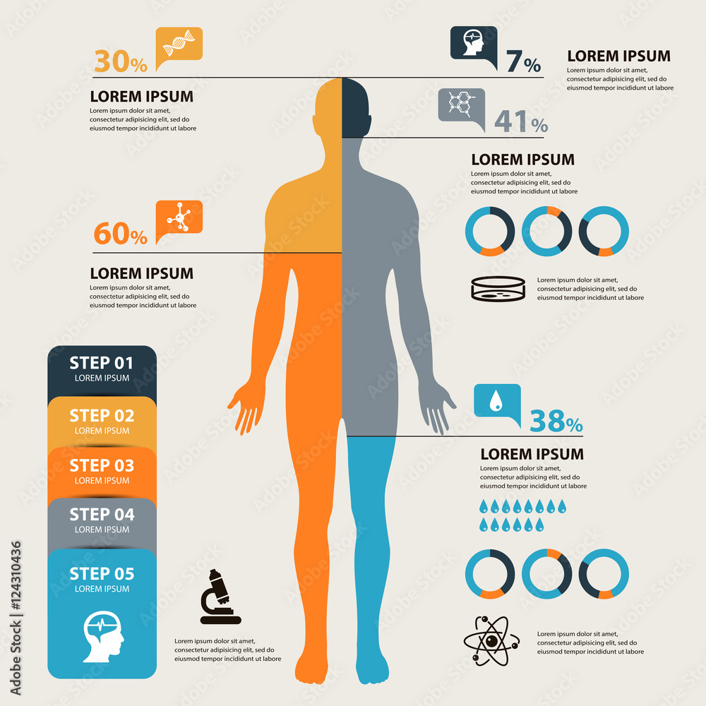Vector Medical and health Infographics concept Stock Vector | Adobe Stock