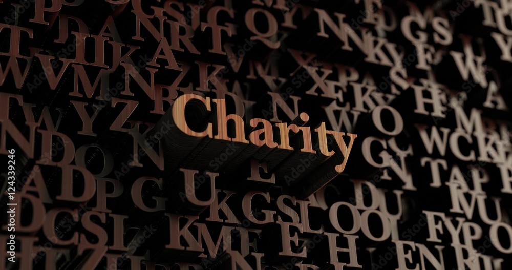 Charity - Wooden 3D rendered letters/message. Can be used for an online ...