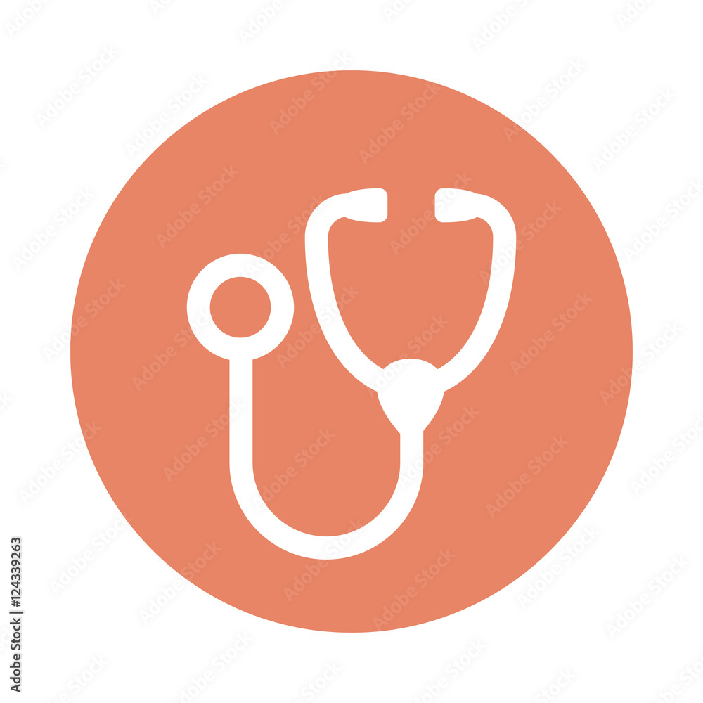 Stethoscope Icon Flat