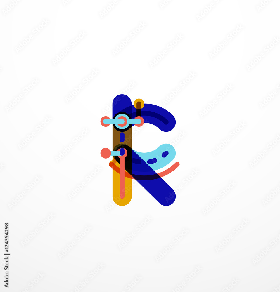 Line letter design Stock Vector | Adobe Stock