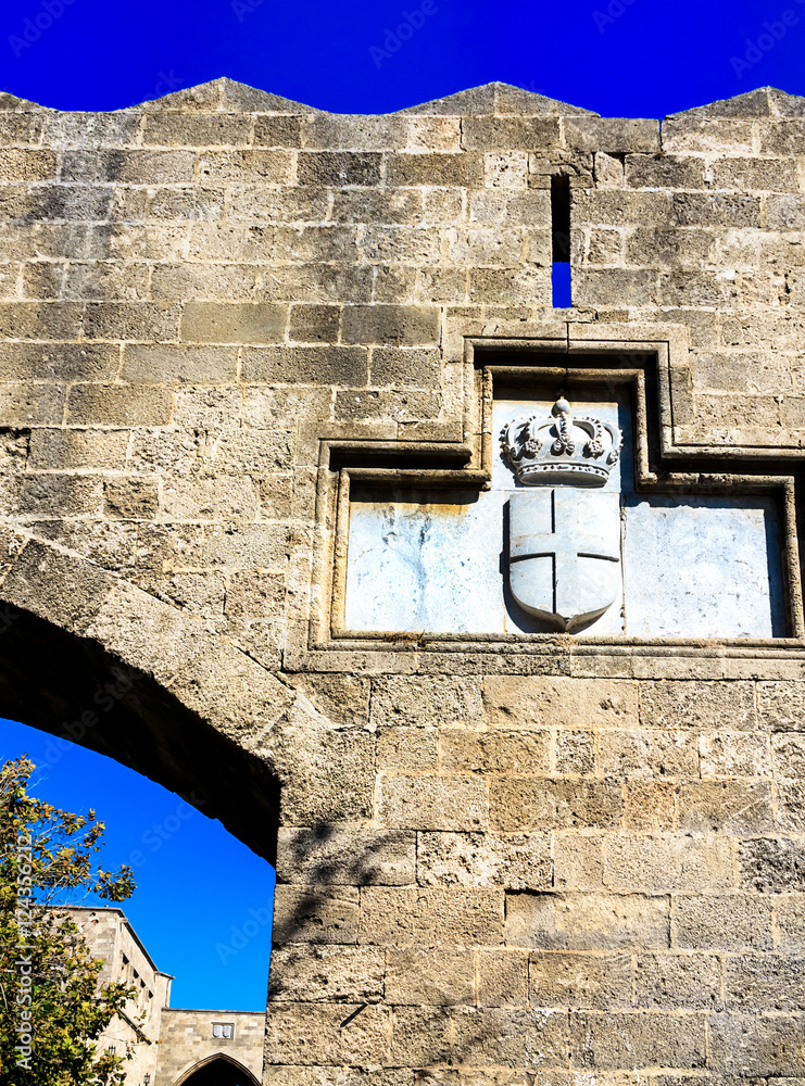 Der Großmeister der Ritter von Rhodos, eine mittelalterliche Burg der ...