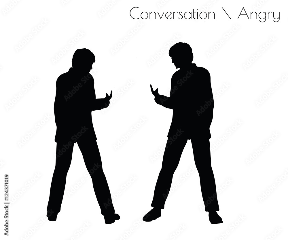 man in Conversation Angry pose Stock Vector | Adobe Stock
