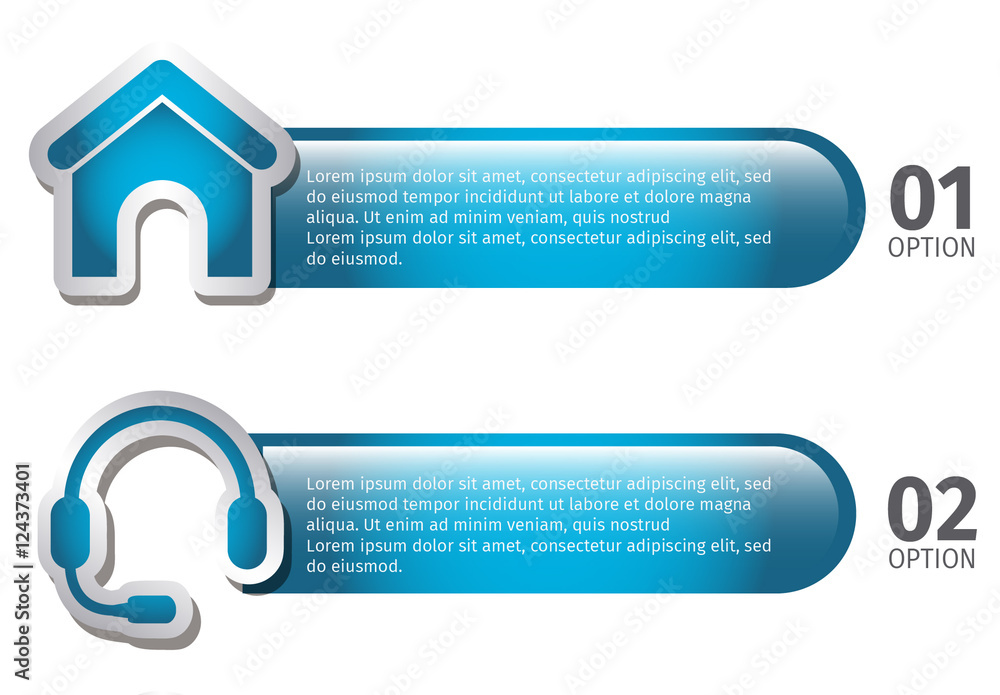 3 Glossy Lozenge Tab Web and Communications Infographic with Large Cut ...