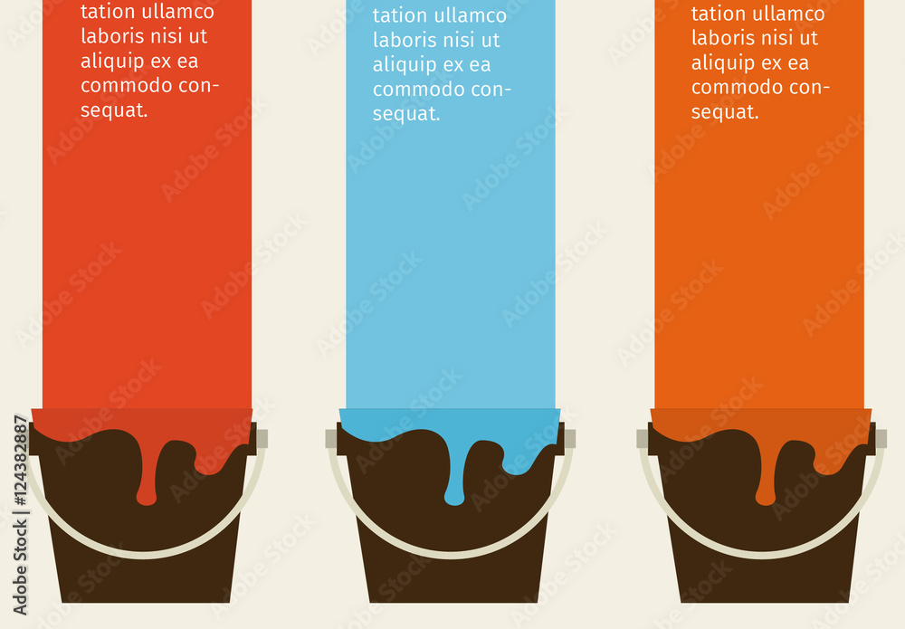 Multipurpose Infographic with Paint Bucket Element 2 Stock Template ...