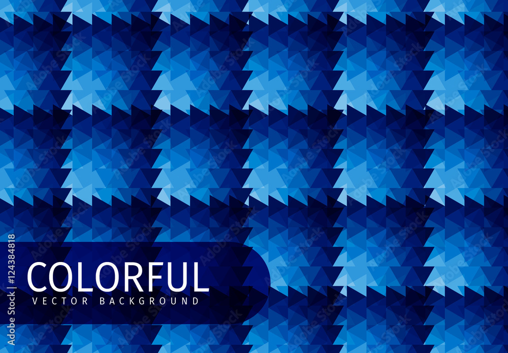 Dark Blue Tone Polygonal Pattern Stock Template | Adobe Stock