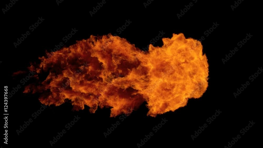 Vidéo Stock High Speed Fire ball explosion from left to right, slow ...