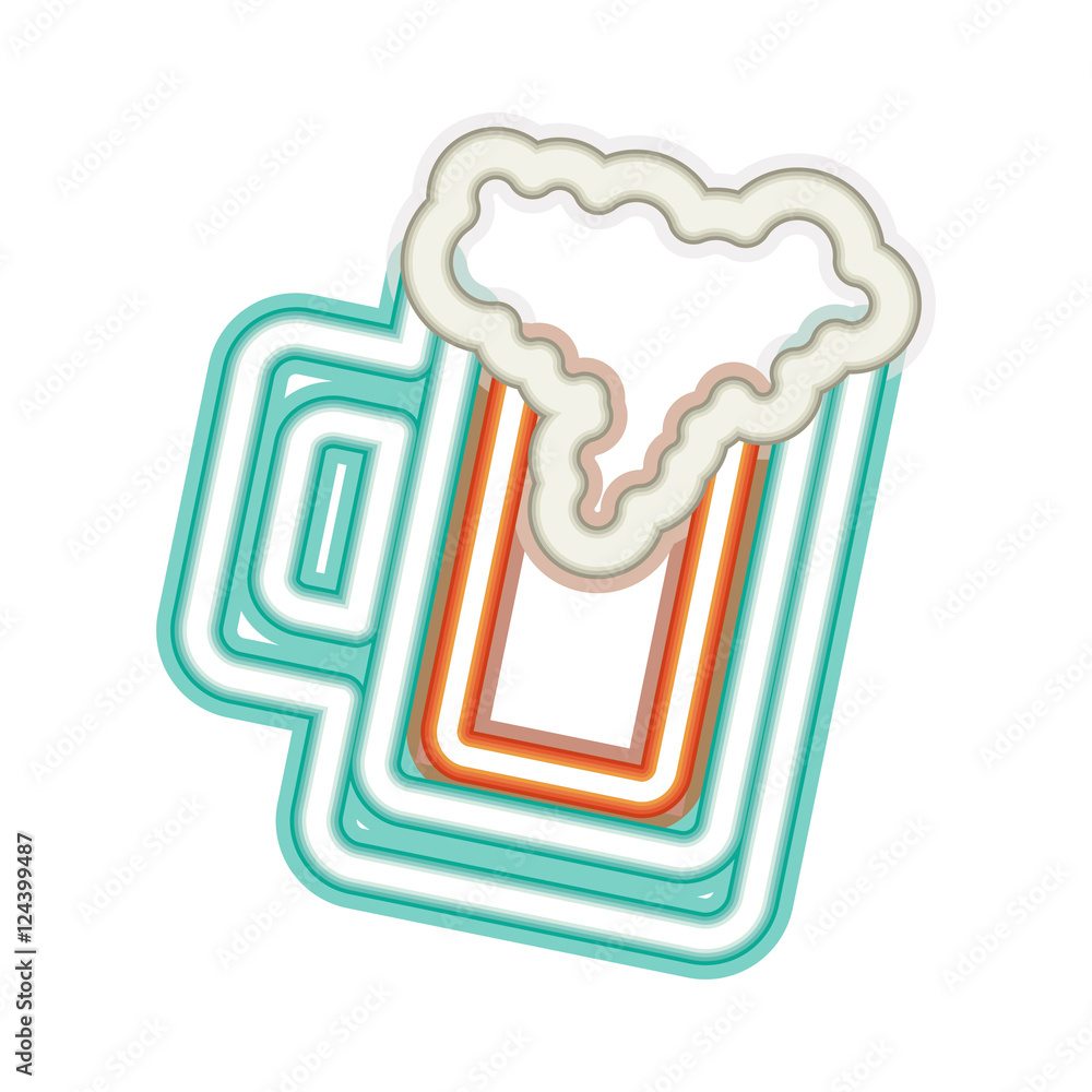glowing neon beer of bar icon. decoration and advertising theme ...